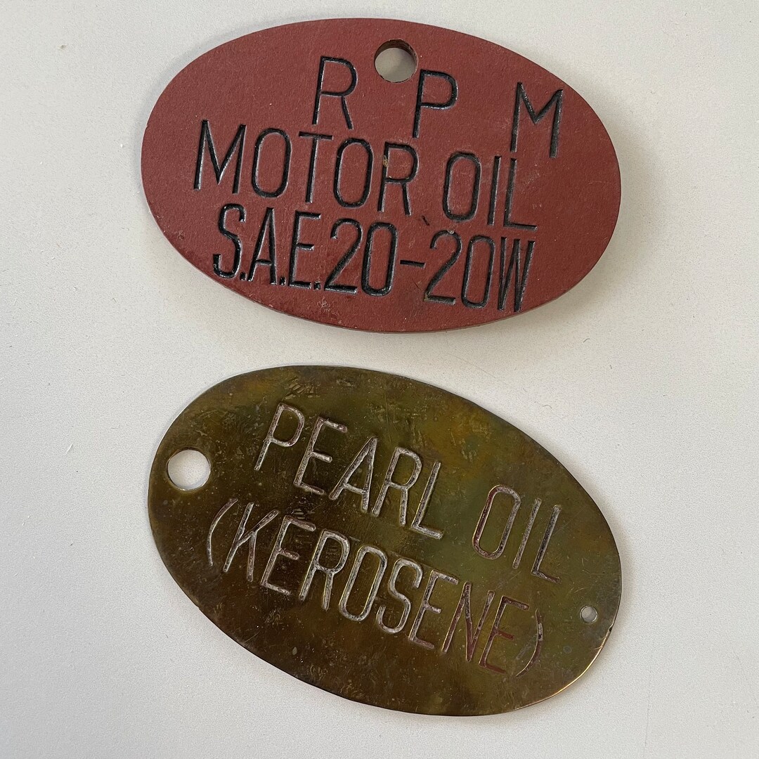 Vintage Giant Oil Can Tags! Choose Your Favorite- RPM Motor Oil or ...