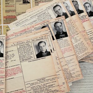 PHC No. 109 Alcatraz Prison Inmates Reproduction Cards, Gummed Labels ...