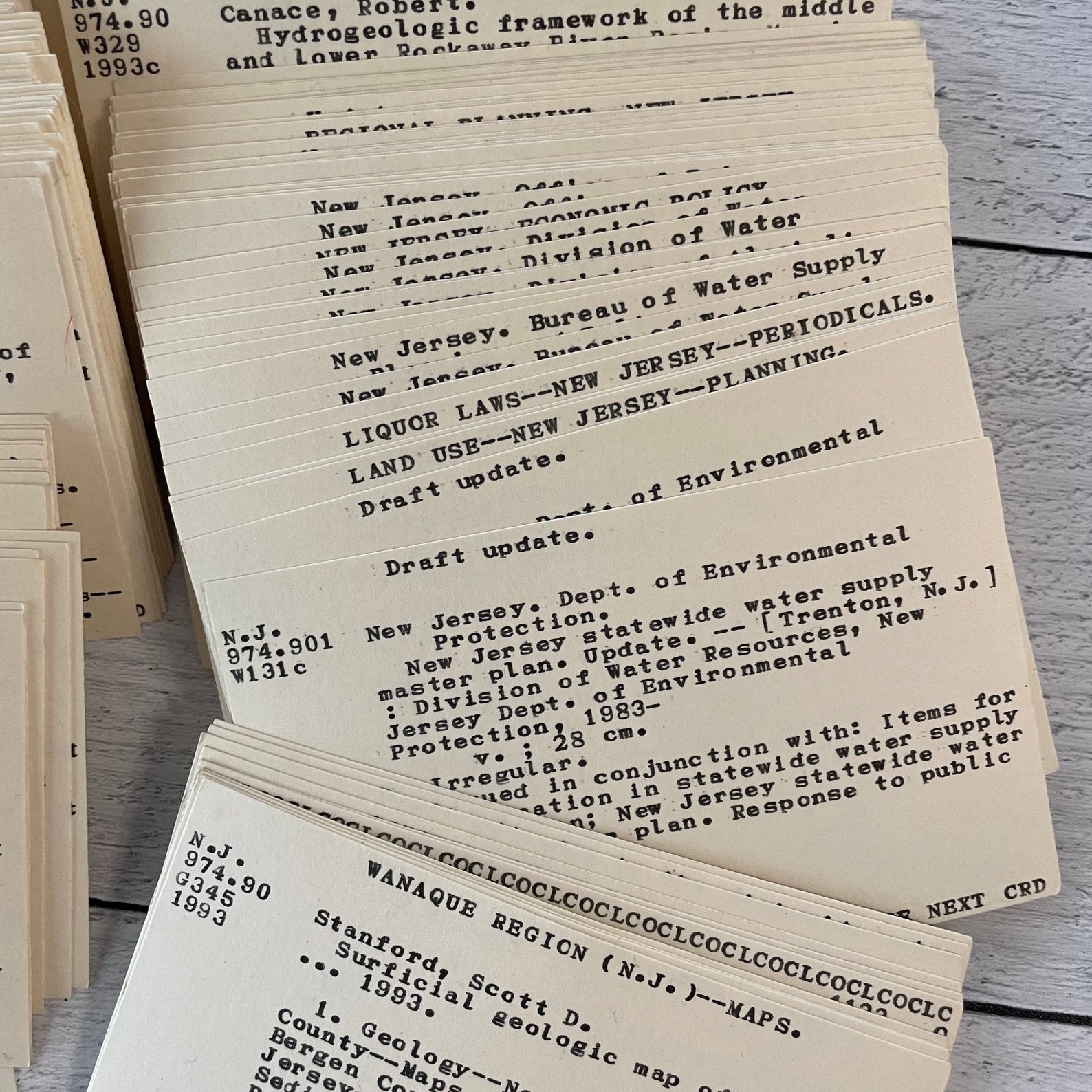 Vintage Library Catalog Cards Set of 5 | Etsy