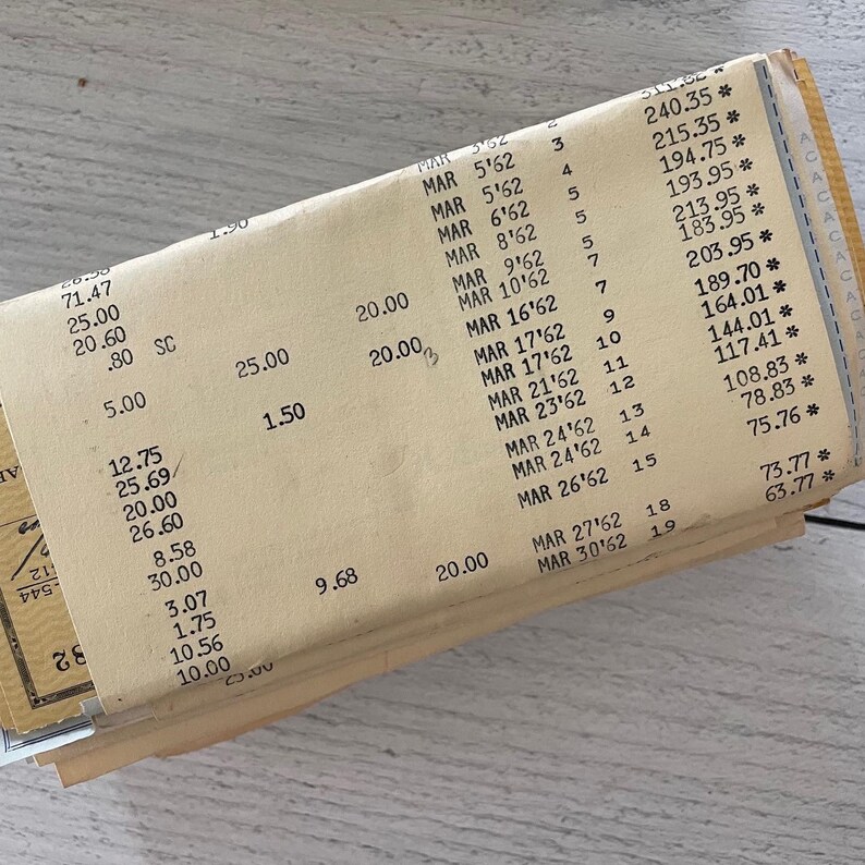 Vintage 1950s-60s Bank Statement Bundles With Cancelled Checks and ...
