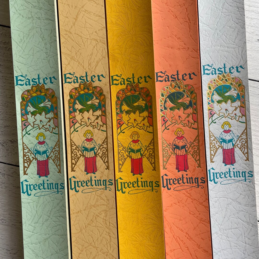 Antique Easter Greetings Design 1 Graphic Sel-aid Gift Bands From ...