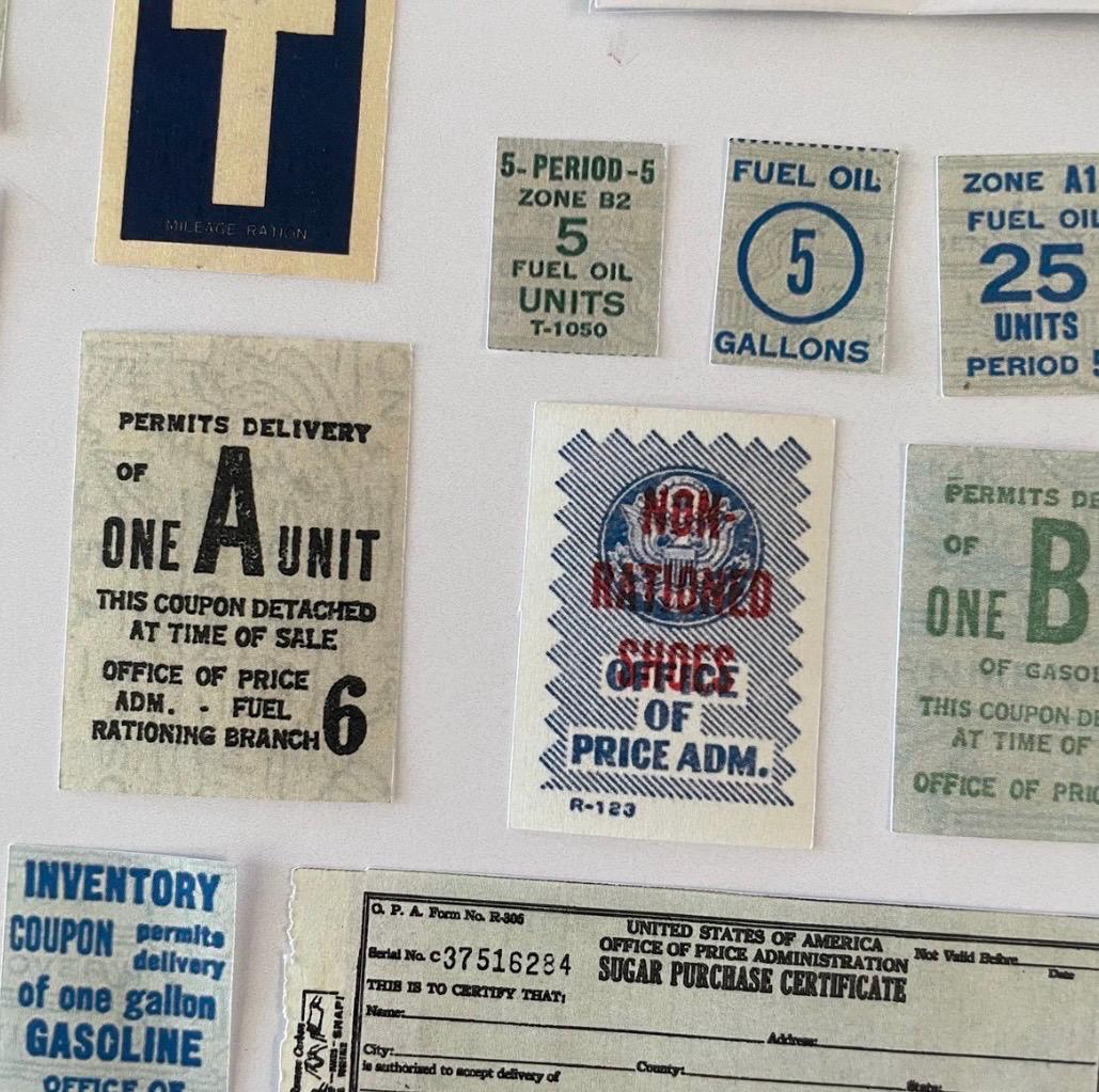 PHC No. 90 WWII Rations Reproduction Gummed Labels or Stickers Set of ...