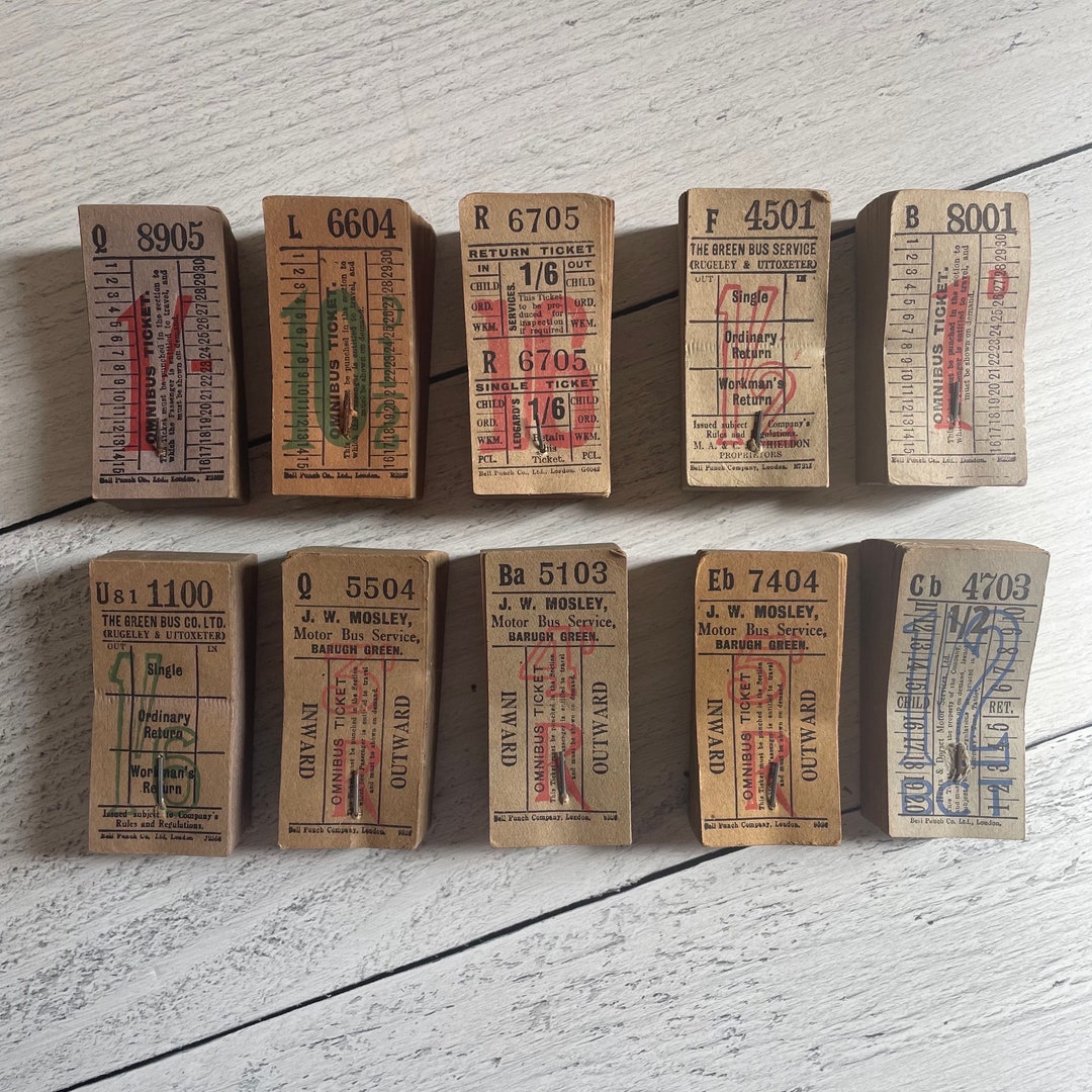 Choose Your Favorite Vintage British Full Ticket Stack - Etsy