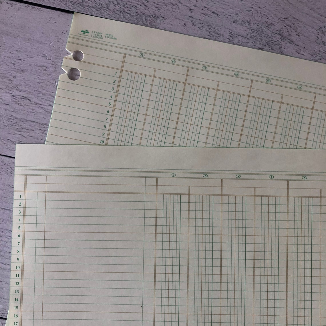 Vintage Giant 17 X 11 National Ledger Refill Sheets Set of 3 - Etsy