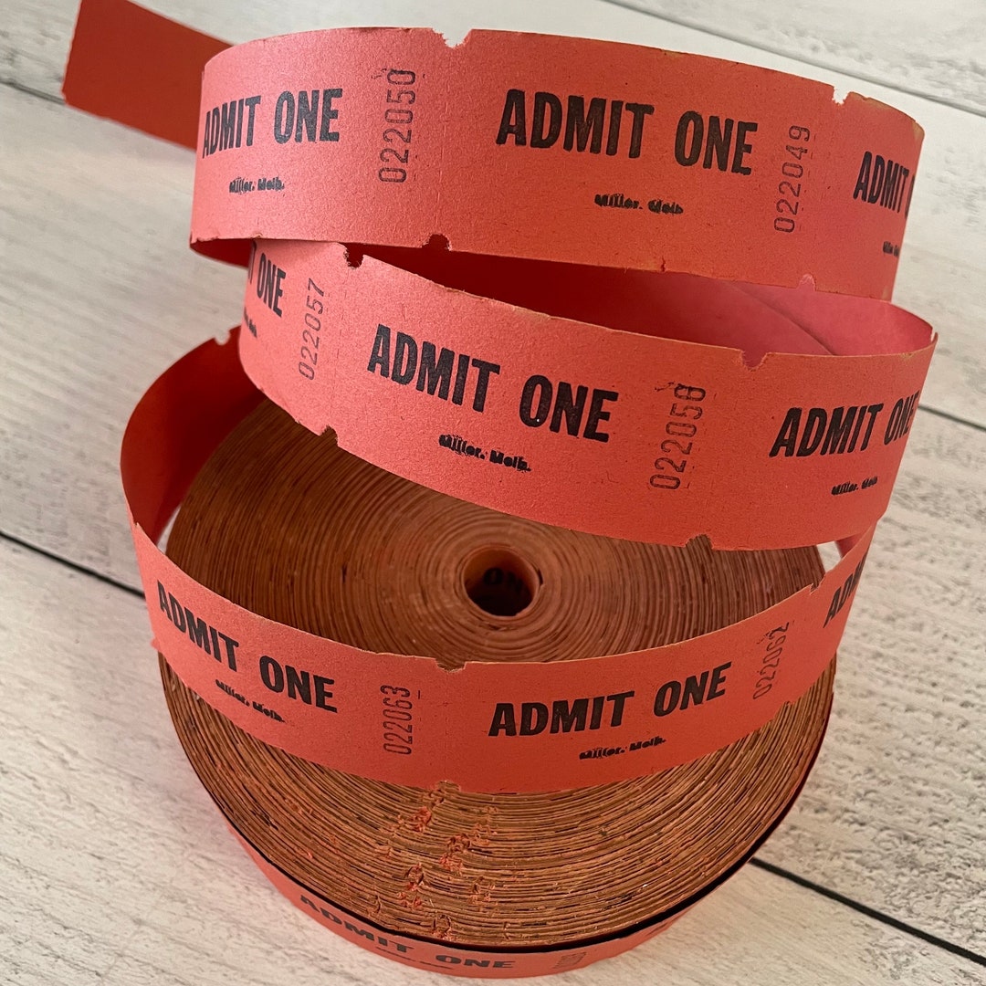 Vintage Red Admit One Tickets Strip of 3 - Etsy