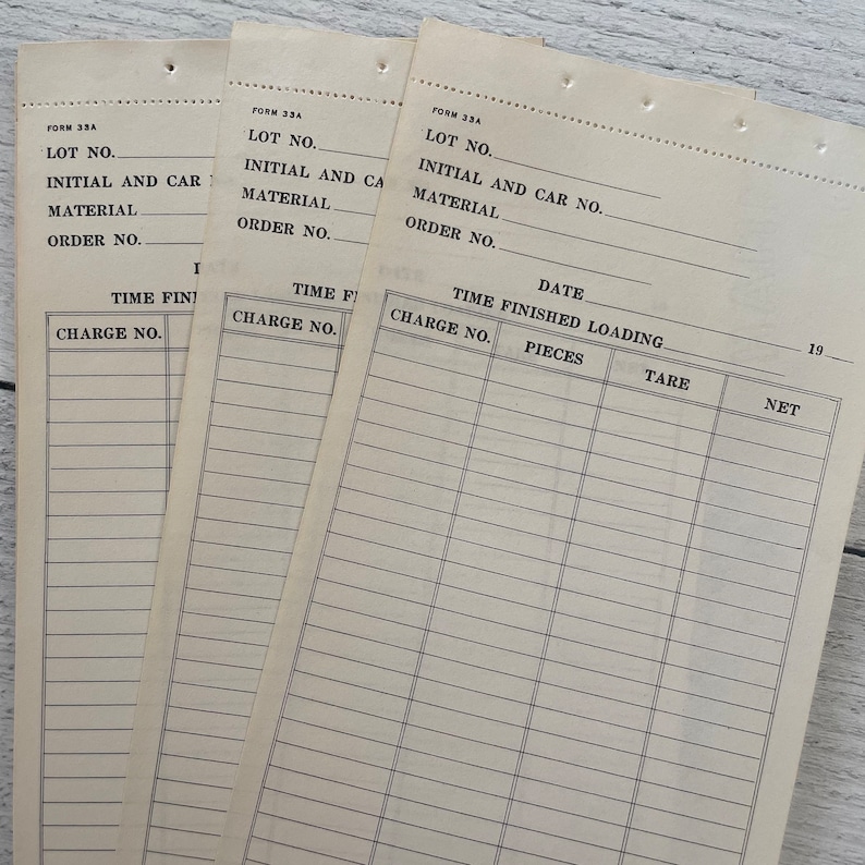 Vintage Railroad Loading Train Car Weight Slip Single Sheet - Etsy