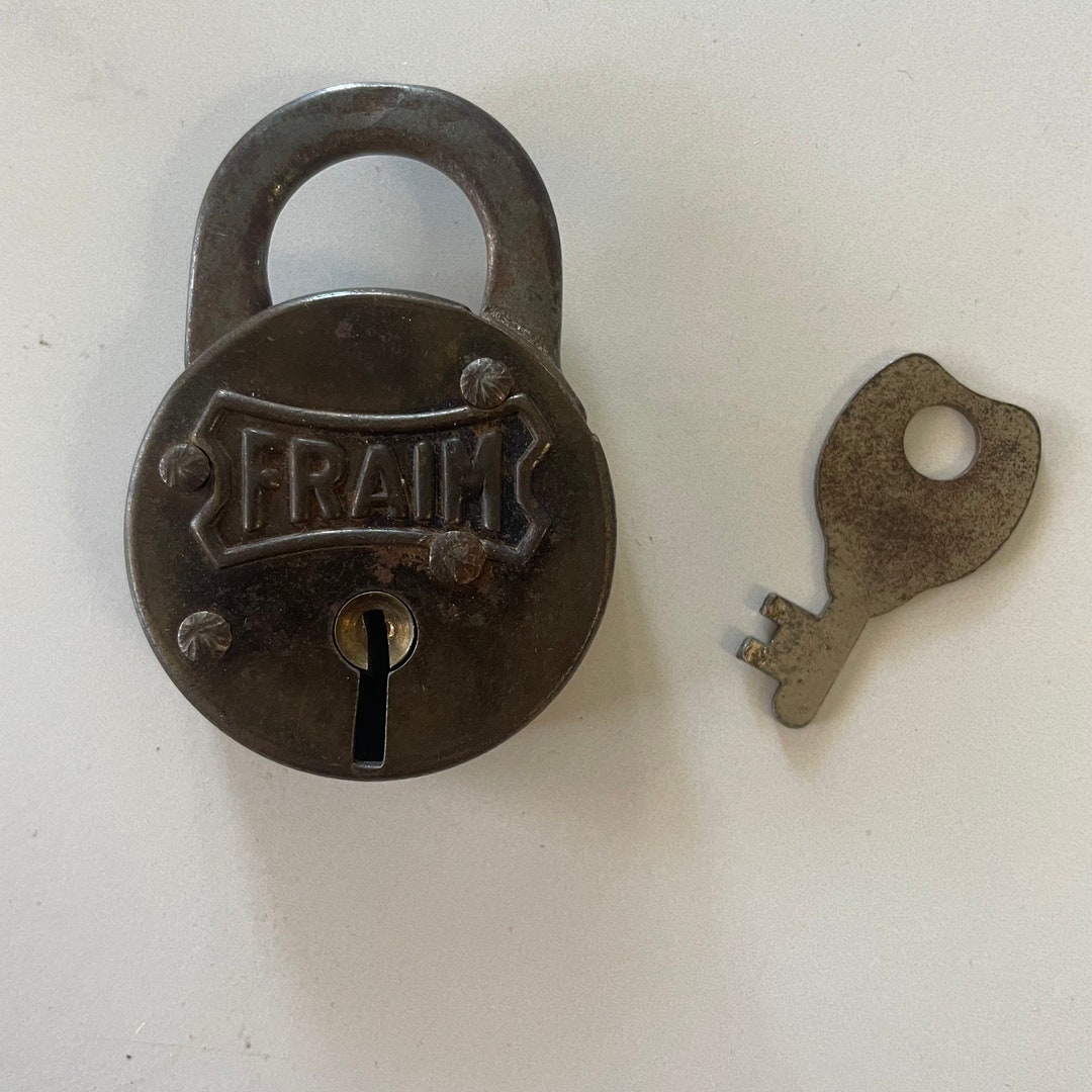 Vintage Working Fraim Pad Lock With Key - Etsy