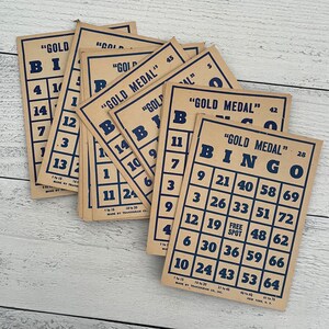 Vintage Gold Medal Bingo Card Large 6.75 X 5 - Etsy