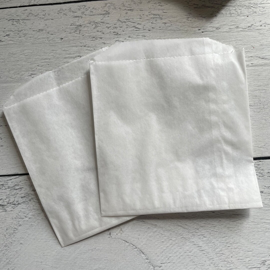 Set of 10 White Paper French Fry Bags for Pockets, Mails, Collage ...