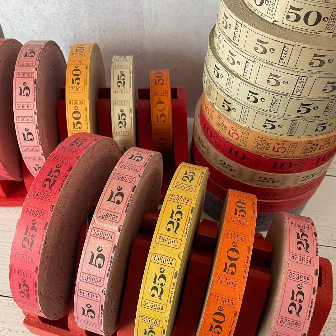 Vintage Full Ticket Rolls and Racks! Choose Your Favorite! - Etsy