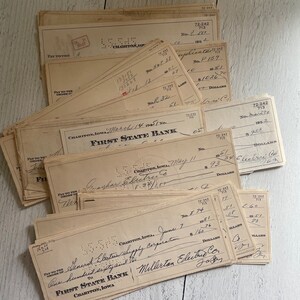 Vintage 1950s First State Bank Checks From Chariton, Iowa Set of 5 - Etsy