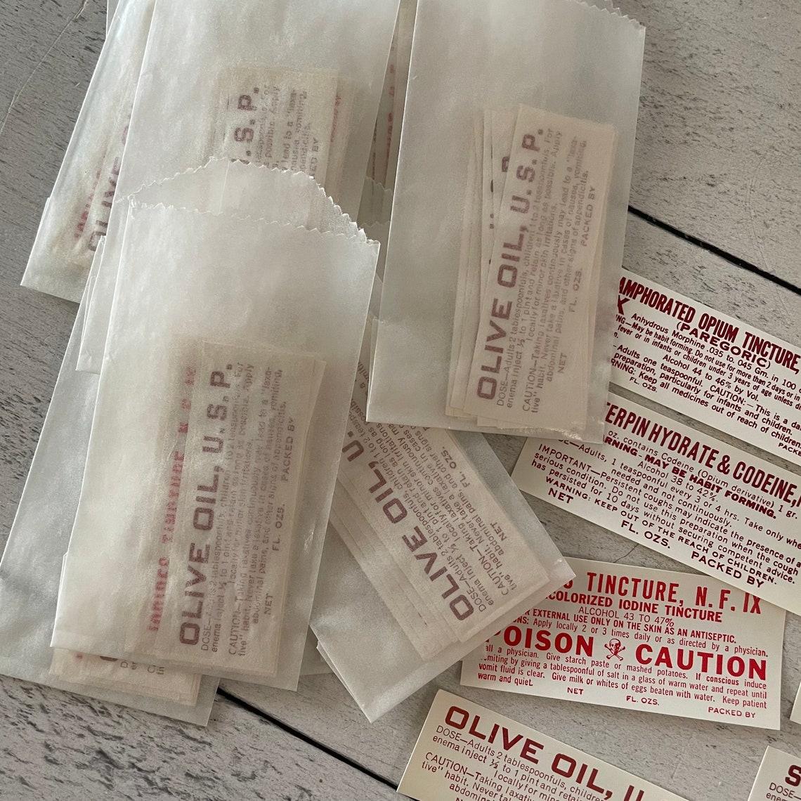 Vintage Pharmacy Label Set! 13 Red Labels- One From Each Box - Etsy
