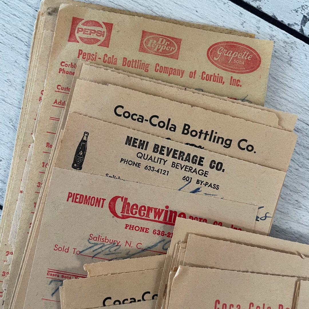 Vintage 1960s-70s Soda Pop Receipts Set of 3 Random - Etsy