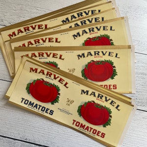 Antique Marvel Tomatoes Can Labels Unused NOS - Etsy