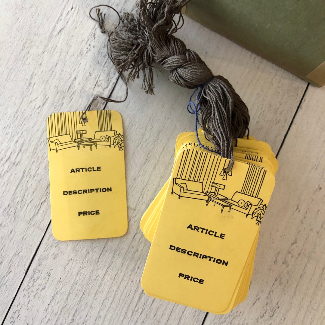 Vintage Dennison Furniture Tags No. 15-132 Set of 5 - Etsy