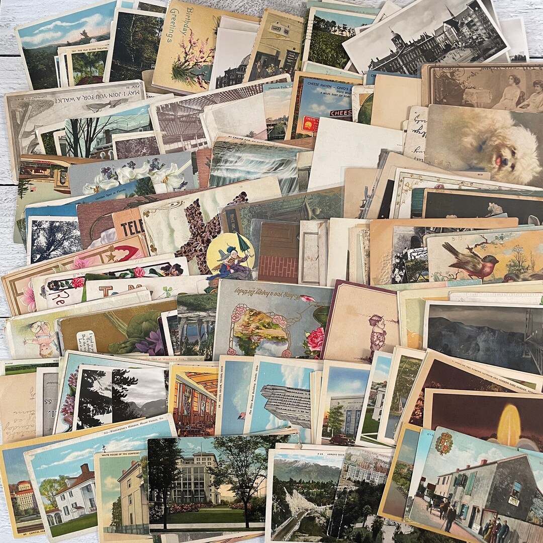 Antique Postcards Random Set of 6 - Etsy