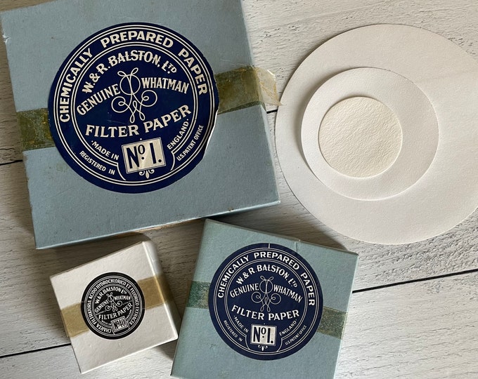 Vintage Genuine Whatman Filter Papers Made in England, Chemically ...