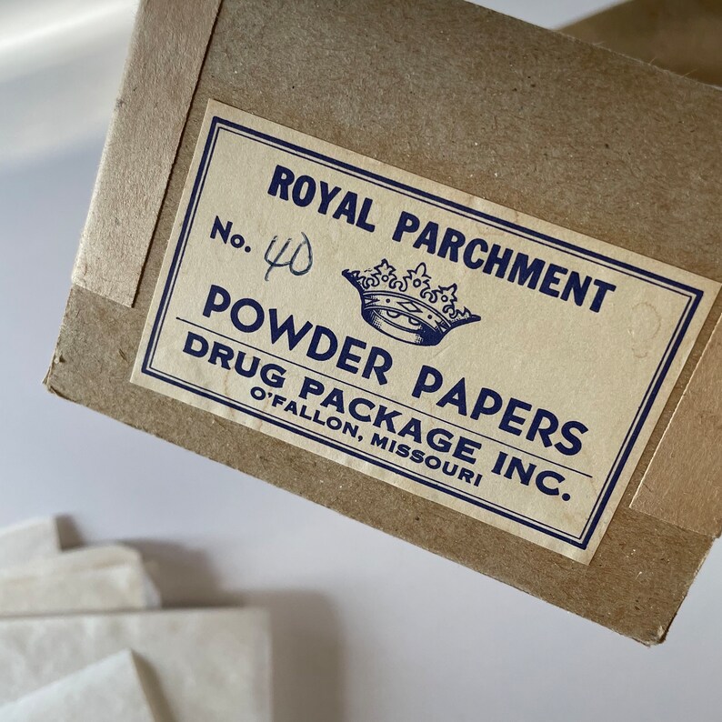 Vintage Royal Parchment Powder Paper No.40 From the Drug Package ...