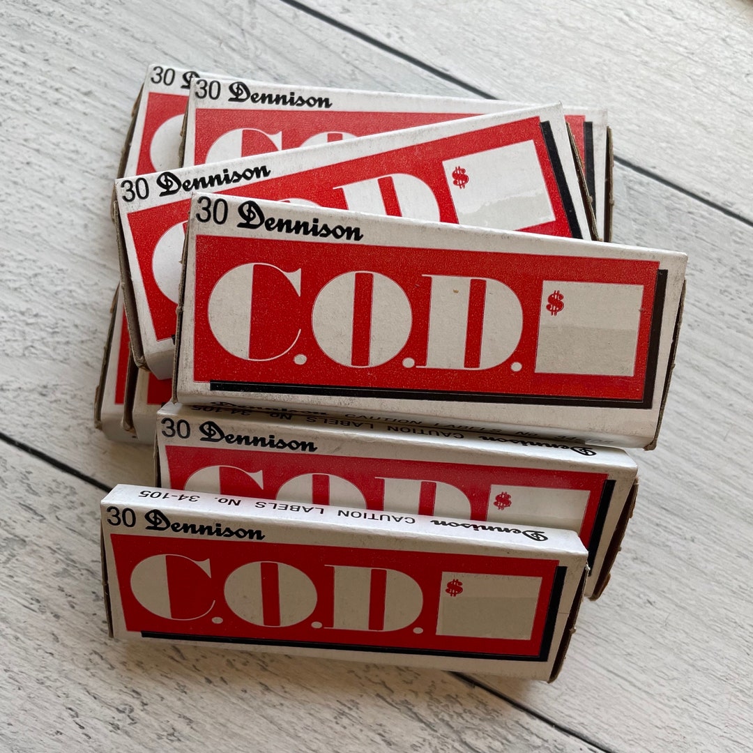 Vintage Dennison COD Mailing Labels No.34-105 - Etsy