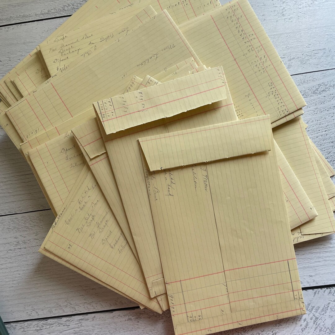1920’s Large Ledger Paper Handmade Catalog Envelopes Choose Your Set - Etsy