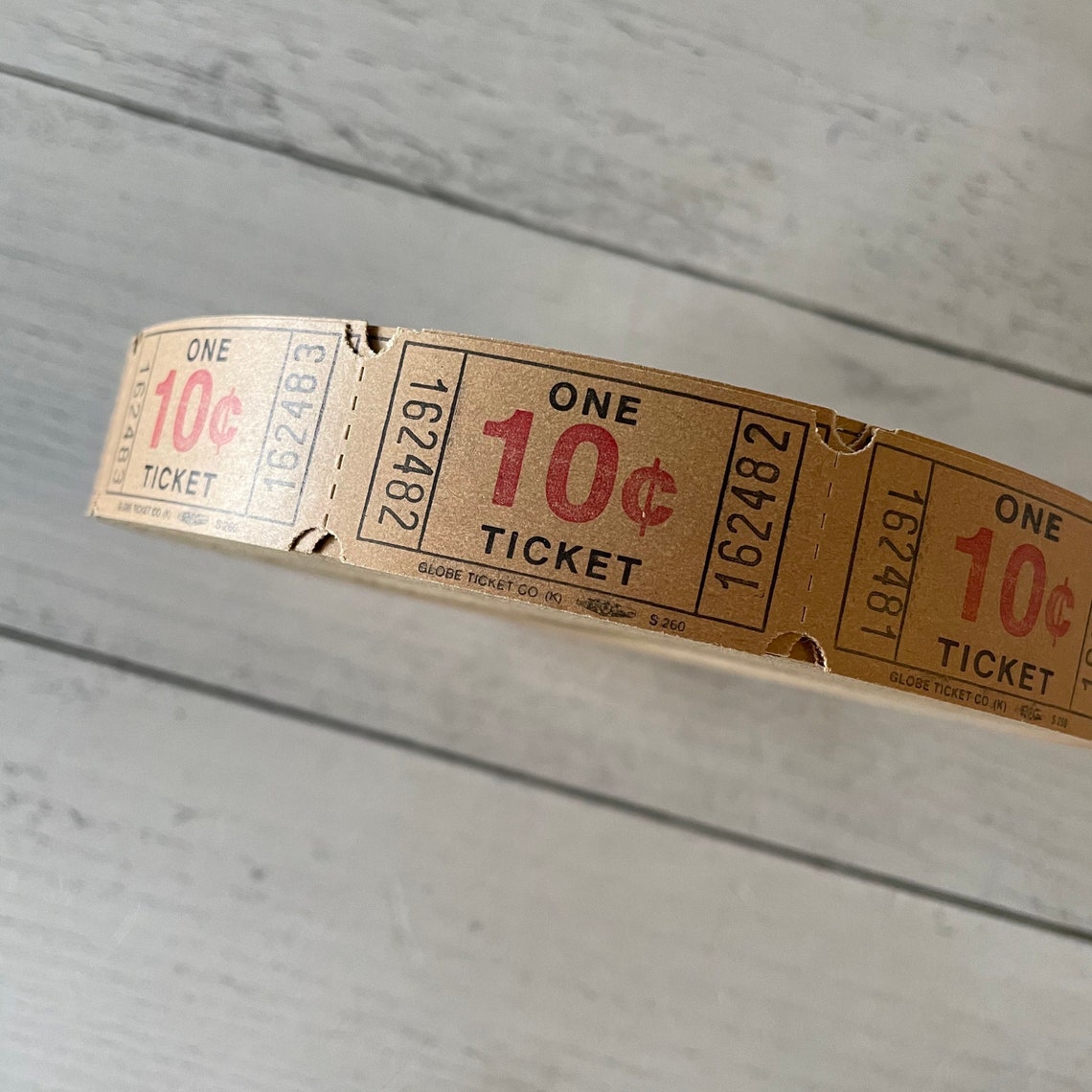 Vintage 10 Cent Tickets by the Globe Ticket Co Set of 10 | Etsy