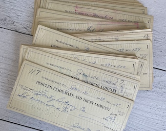 Vintage 1950s First State Bank Checks From Chariton, Iowa Set of 5 - Etsy