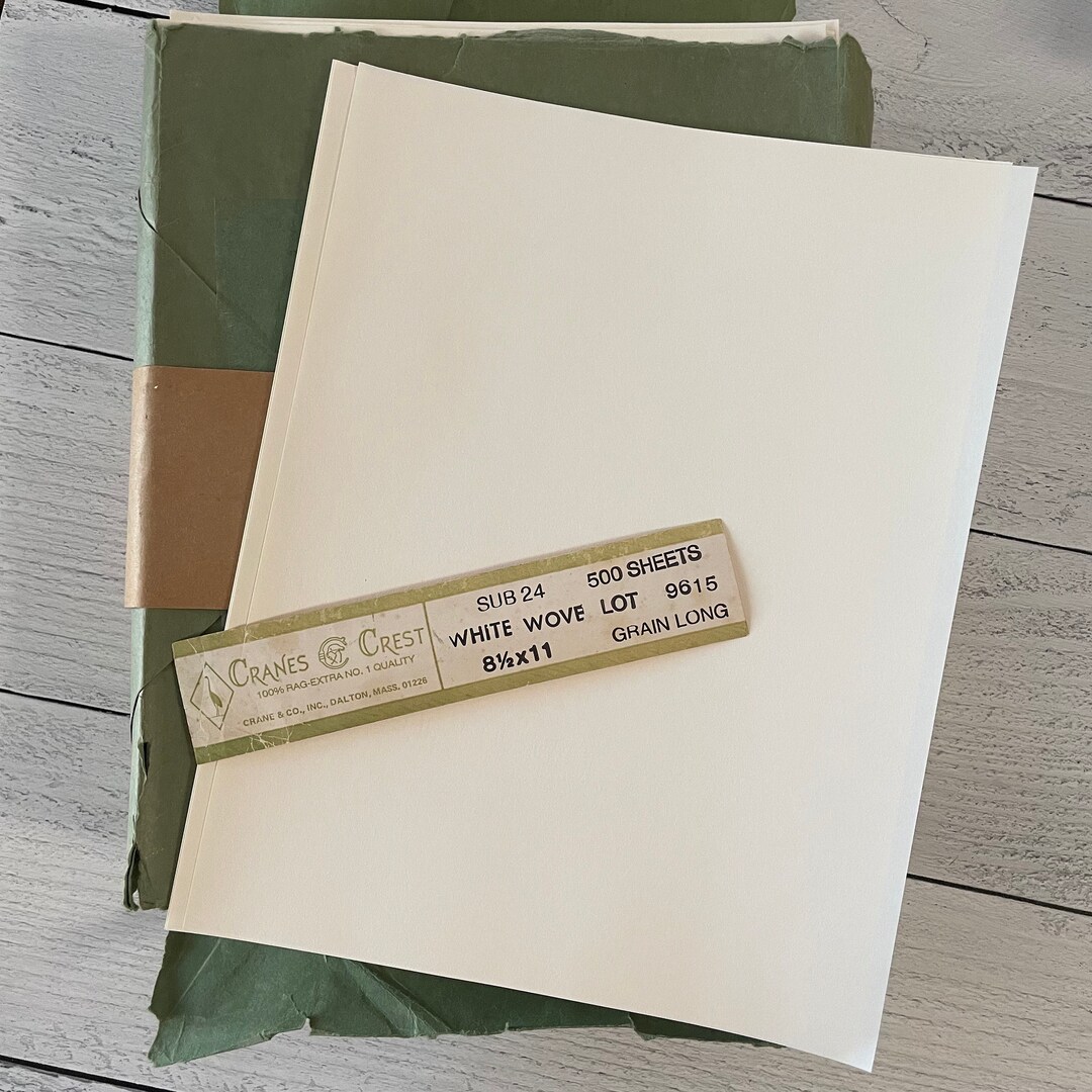 Vintage Crane's Crest Watermarked Typewriter Paper Set of 5 Sheets - Etsy