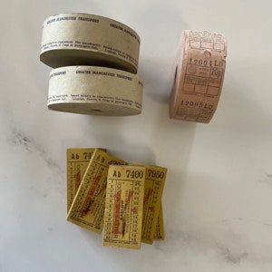 Vintage English Ticket Rolls and Stacks- Choose Your Favorite! - Etsy
