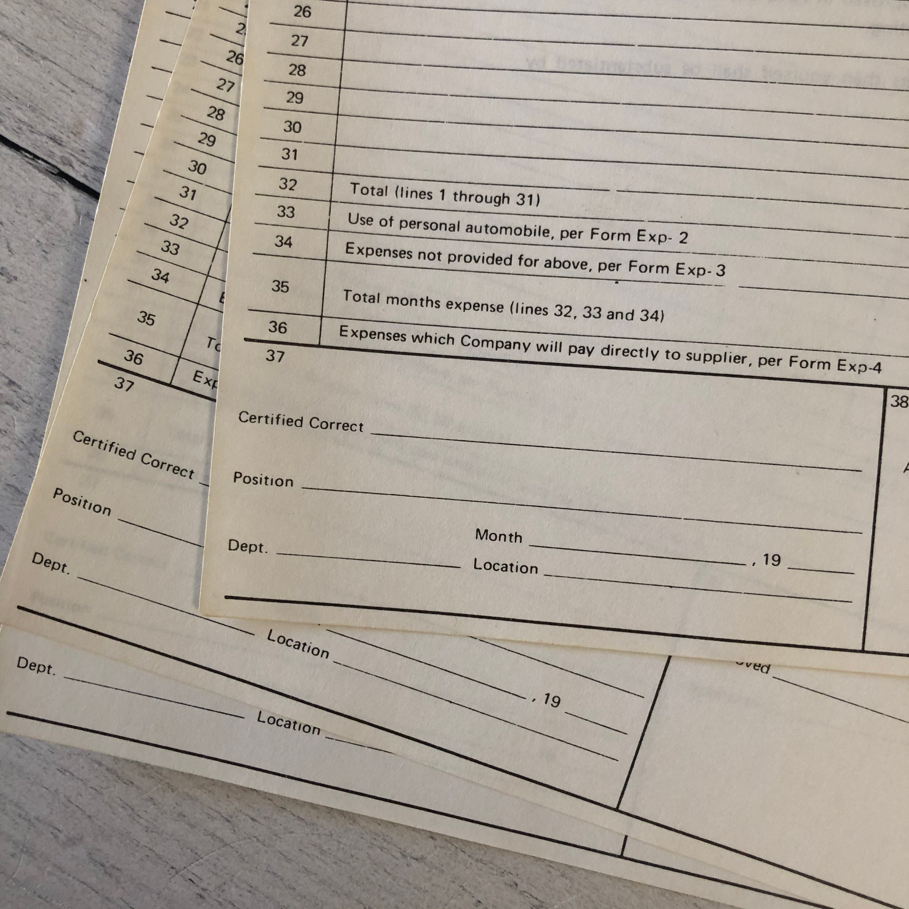 Vintage Soo Line Railroad Statements of Expenses Set of 3 Sheets - Etsy