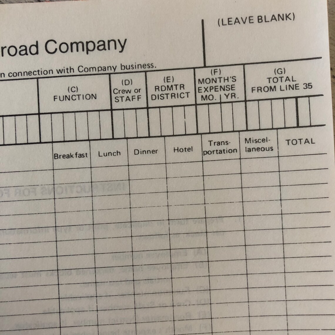 Vintage Soo Line Railroad Statements of Expenses Set of 3 Sheets - Etsy