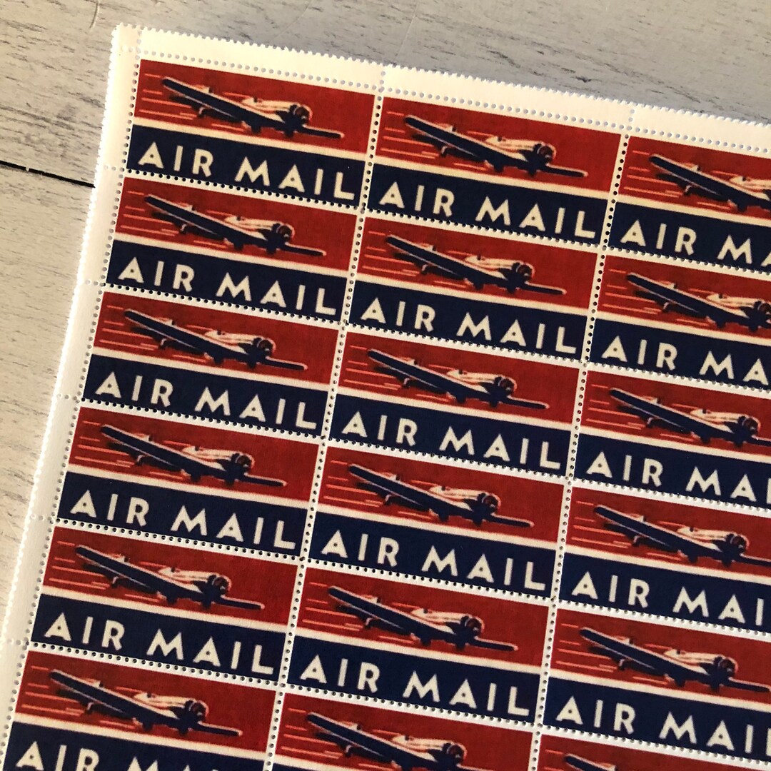 PHC No 144 Vintage Air Mail Airplane Gummed and Perforated Reproduction ...