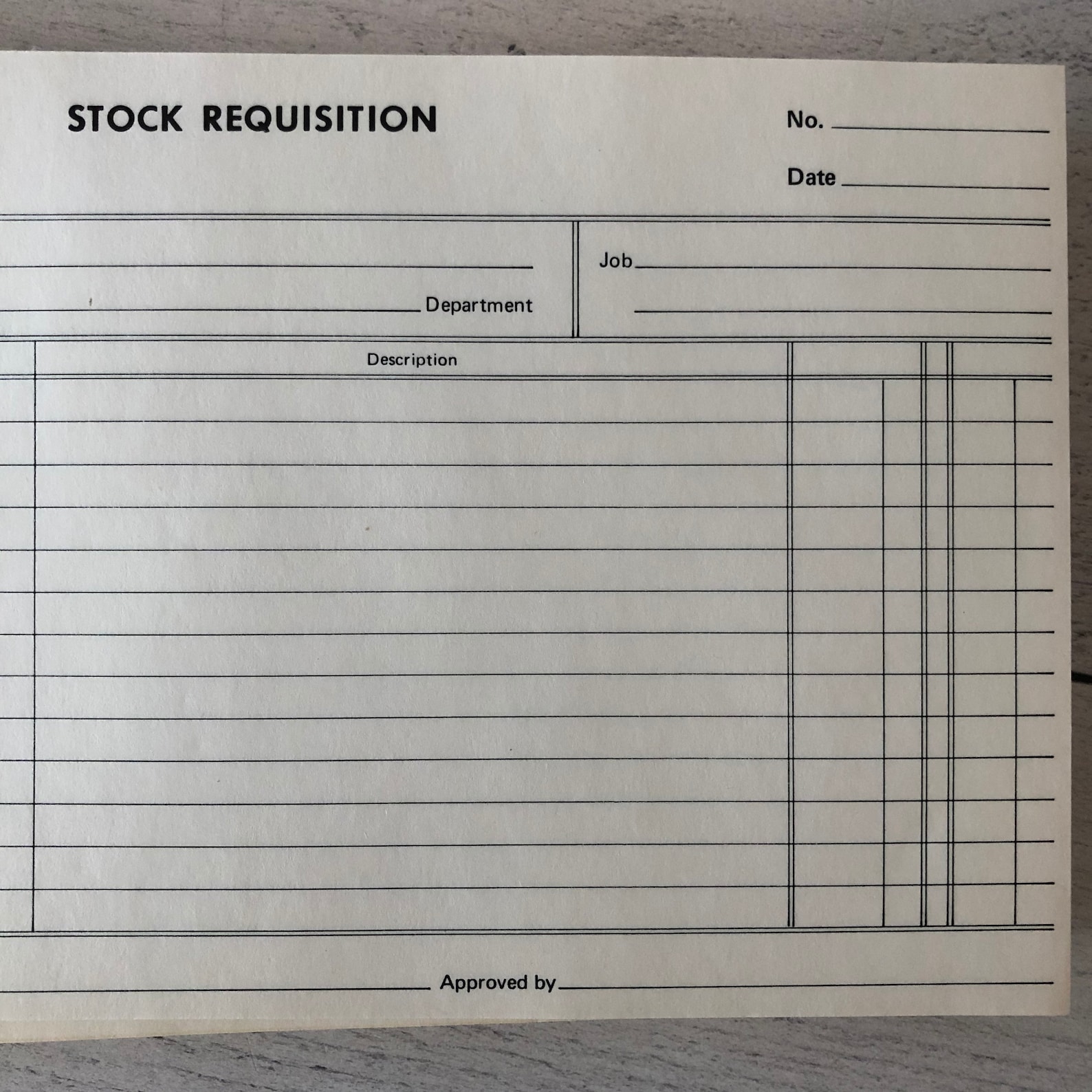 Vintage Tops Stock Requisition Forms No. 3088 Choose Full Book or ...