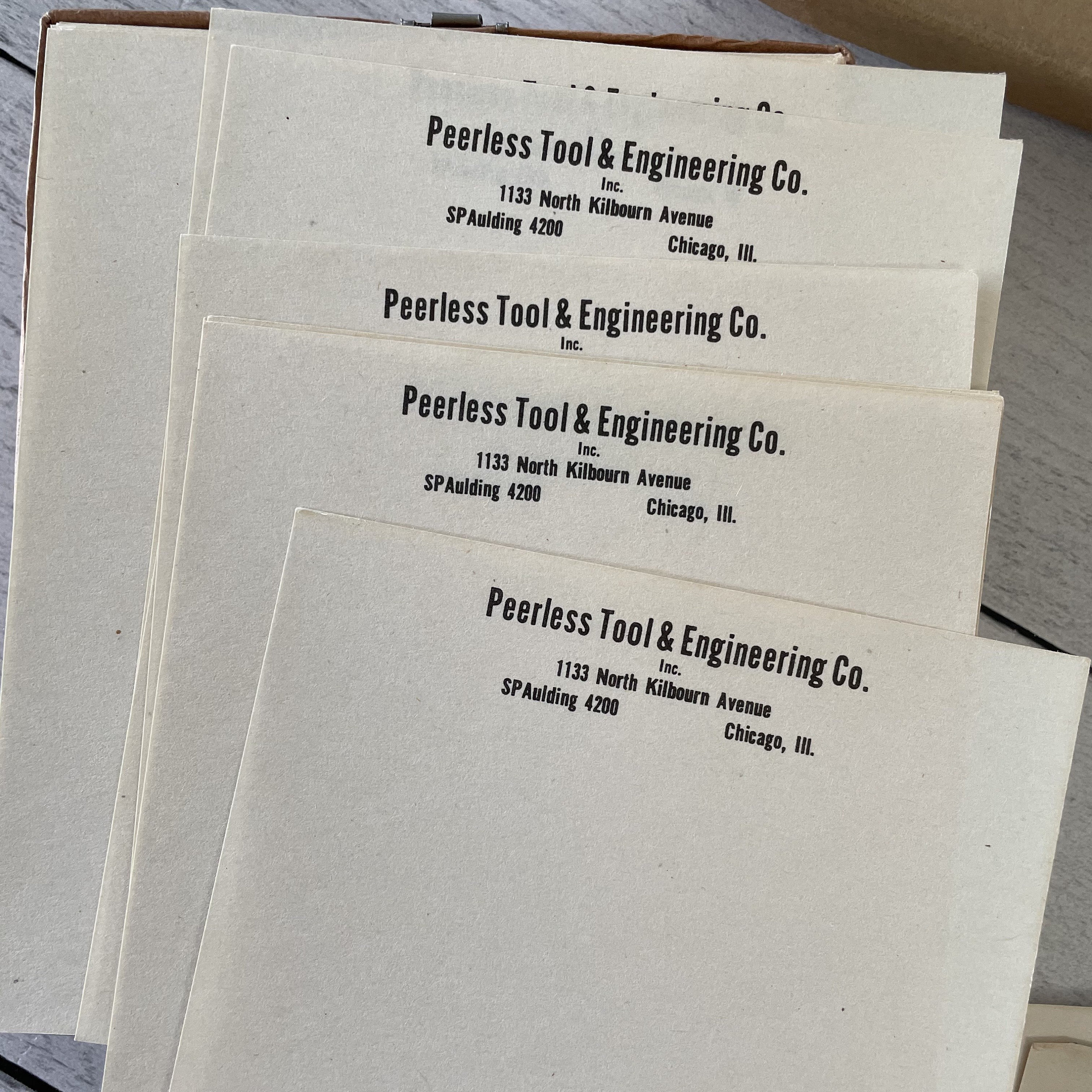 Vintage Peerless Tool & Engineering Co of Chicago Letterhead Notepaper ...