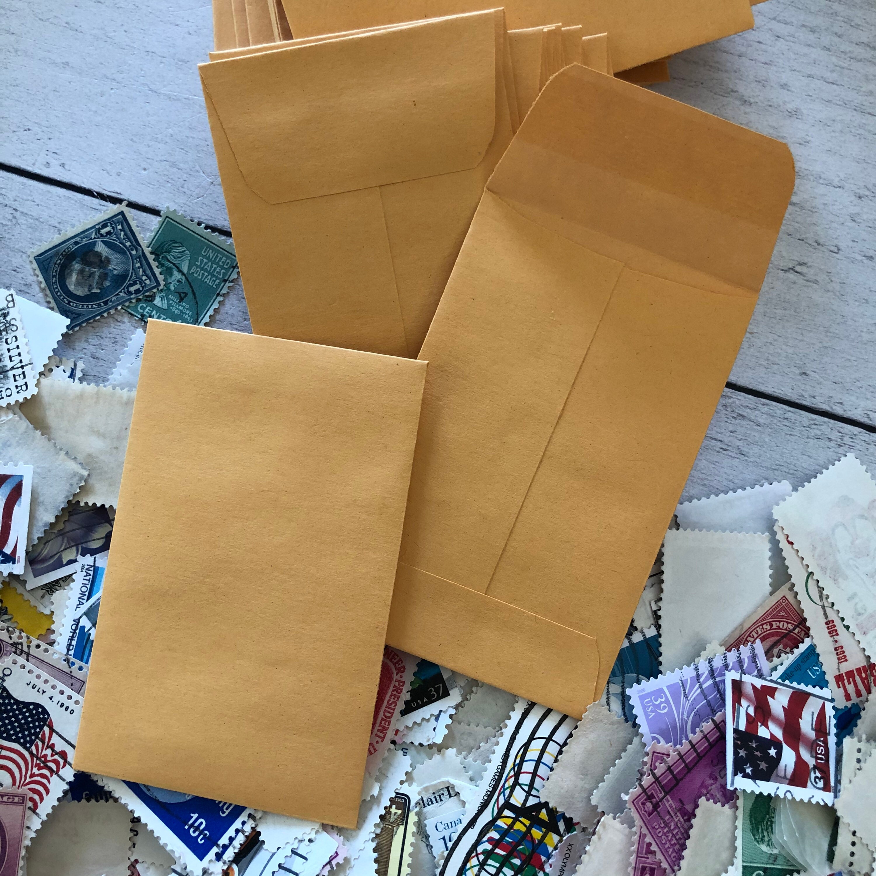 Vintage Mini Coin Envelope With 50 Vintage Used off Paper | Etsy