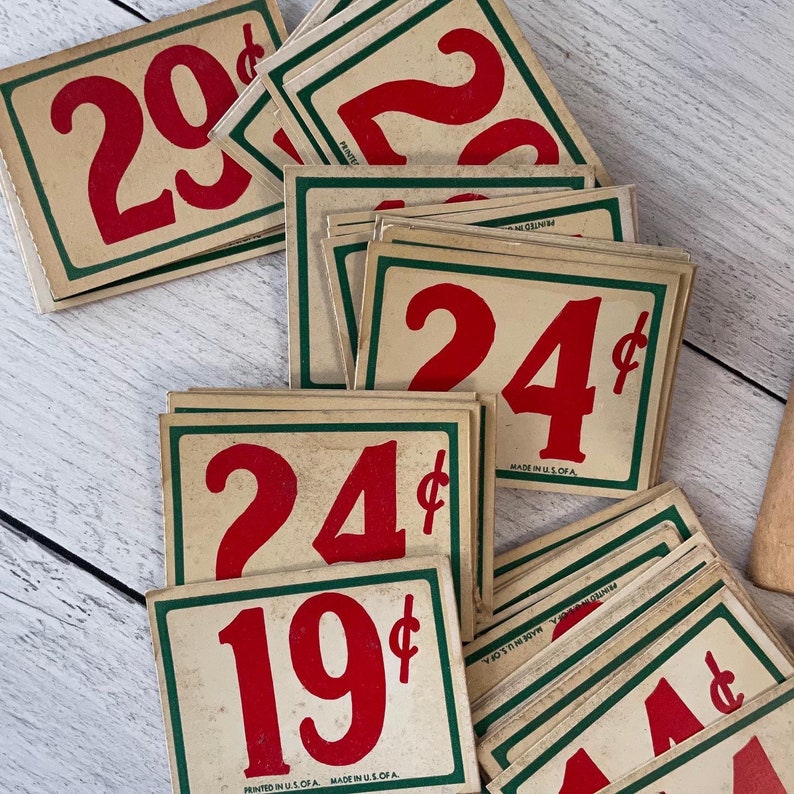 Antique Crown Brand Mercantile / Store Price Display Cards - Etsy