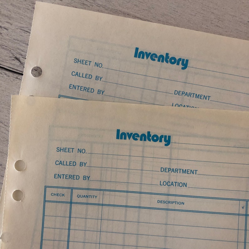 Vintage Wilson Jones Grayline Form 604-72 Inventory Sheets Set of 5 - Etsy