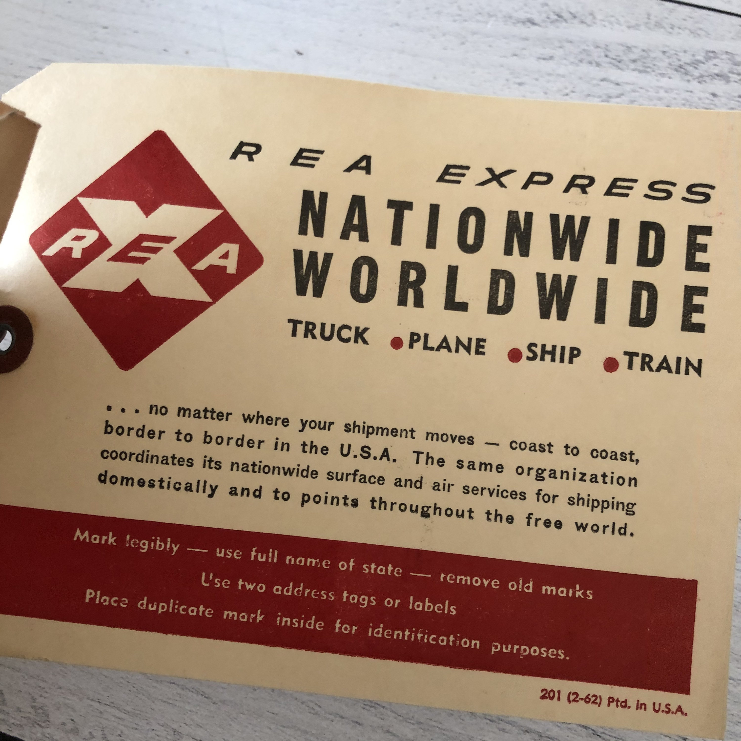 Vintage REA Express Worldwide Shipping Tags Set of 6 Tags on - Etsy