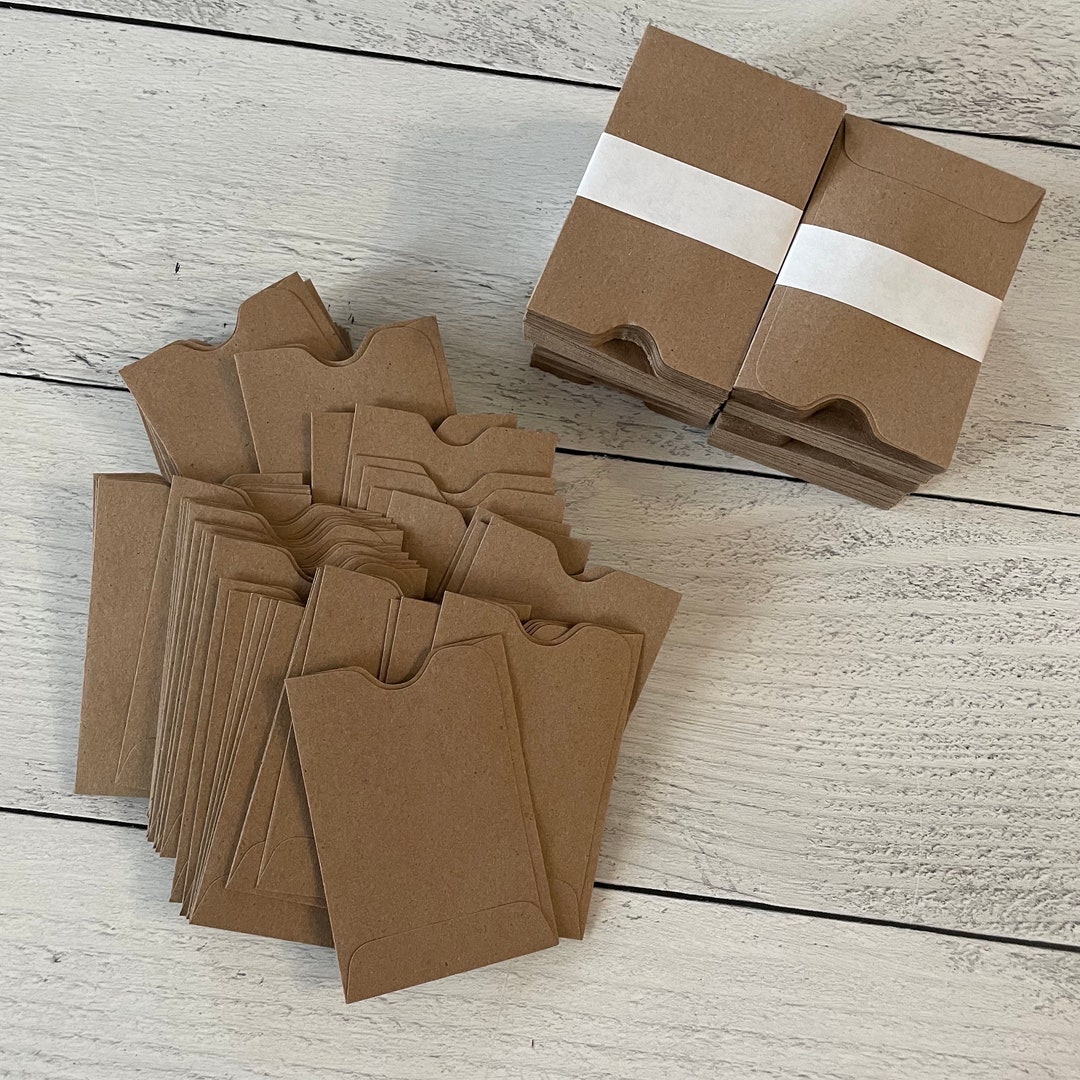 NEW- Not Vintage! Super Fun Kraft Mini Pocket Envelopes With Cutout Top ...