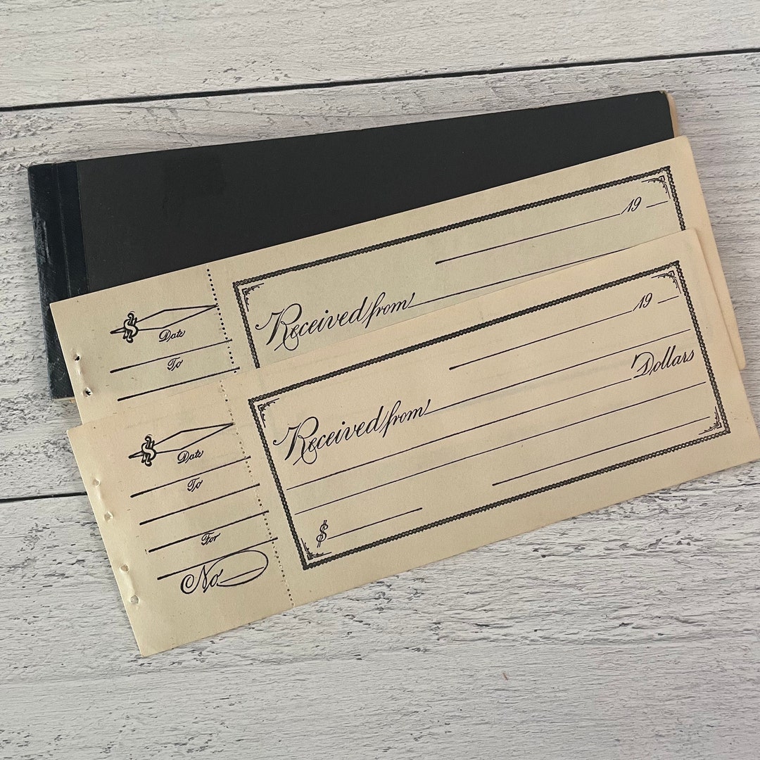 Vintage Cash Receipts With Stubs Set of 2 - Etsy