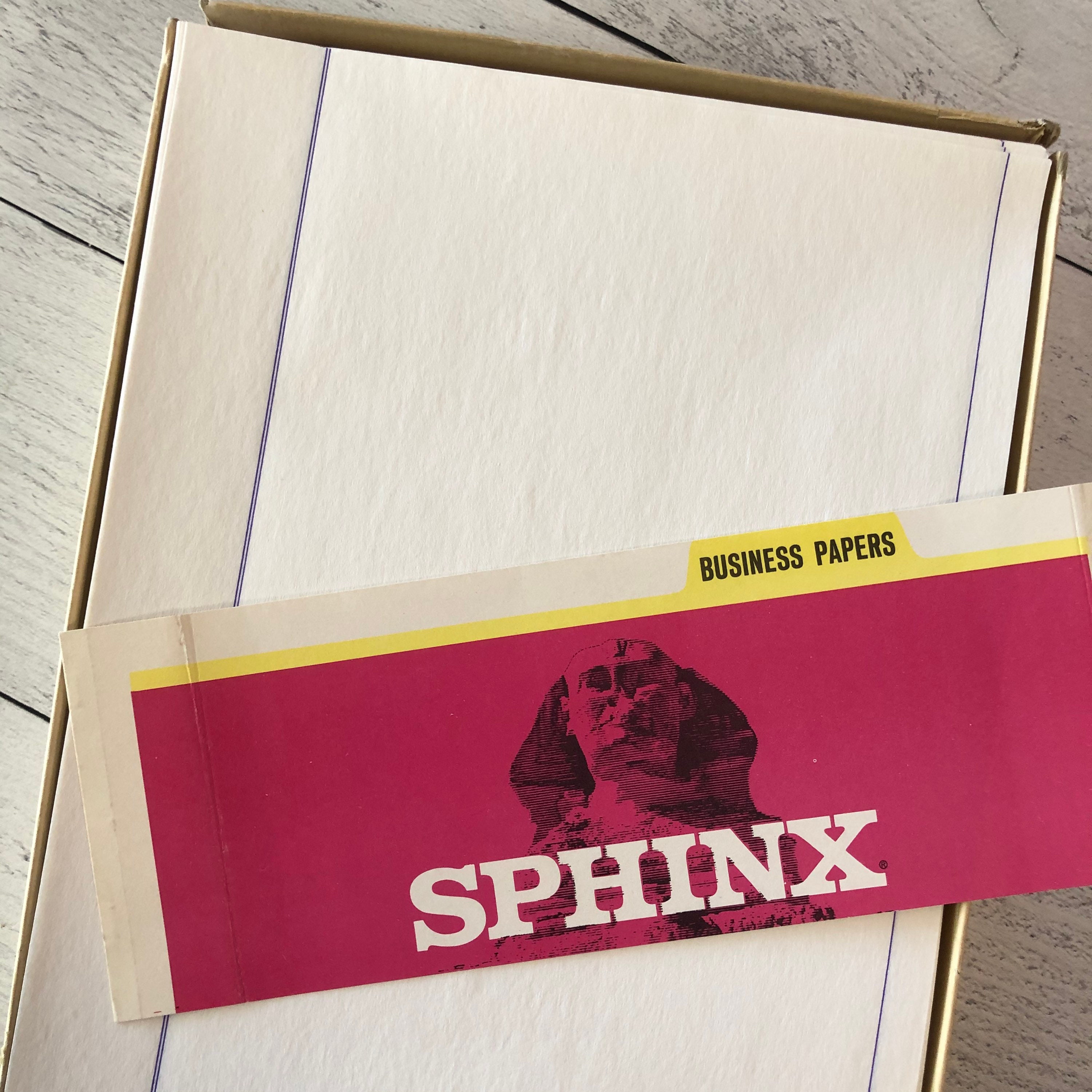 Vintage Sphinx Purple Margin Bond Typing Paper Set of 5 Sheets | Etsy