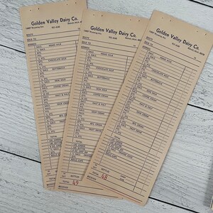 Vintage Golden Valley Dairy Co Duplicate Receipts Set of 2 Duplicates ...