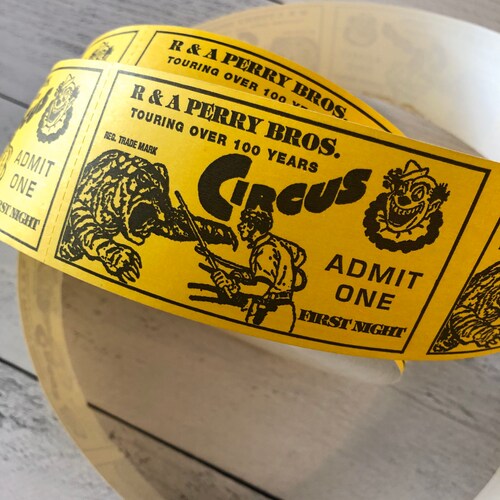 Vintage Circus Tickets Assortment - Etsy