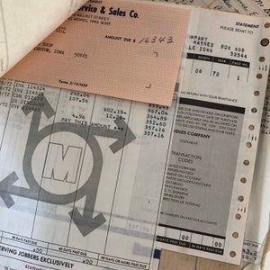 Monthly Bundles of Statements Bills Receipts and Documents Ephemera - Etsy