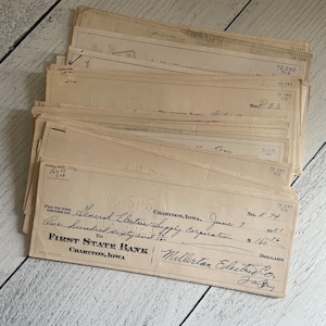 Vintage 1950s First State Bank Checks From Chariton, Iowa Set of 5 - Etsy