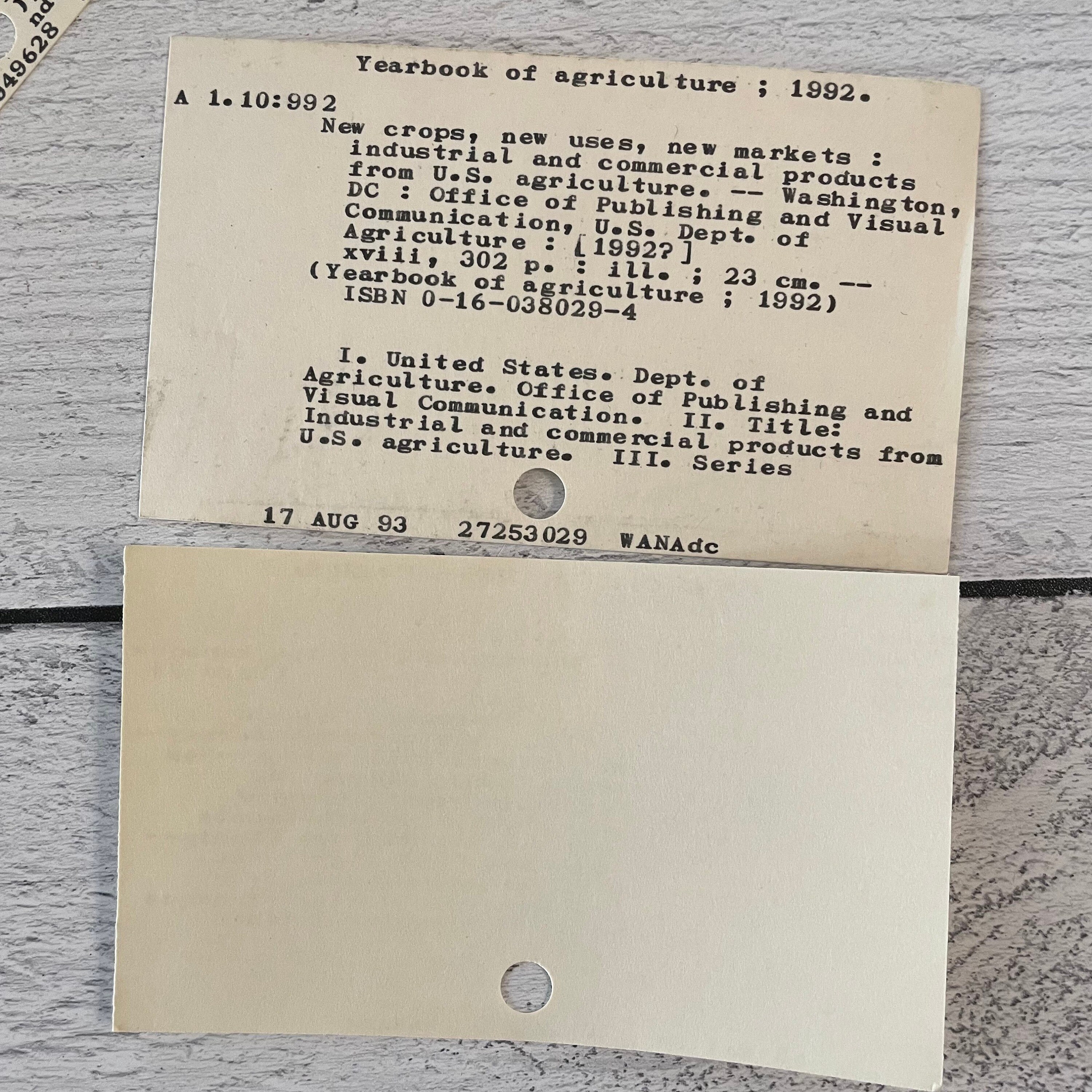 Vintage Library Catalog Cards Set of 5 | Etsy