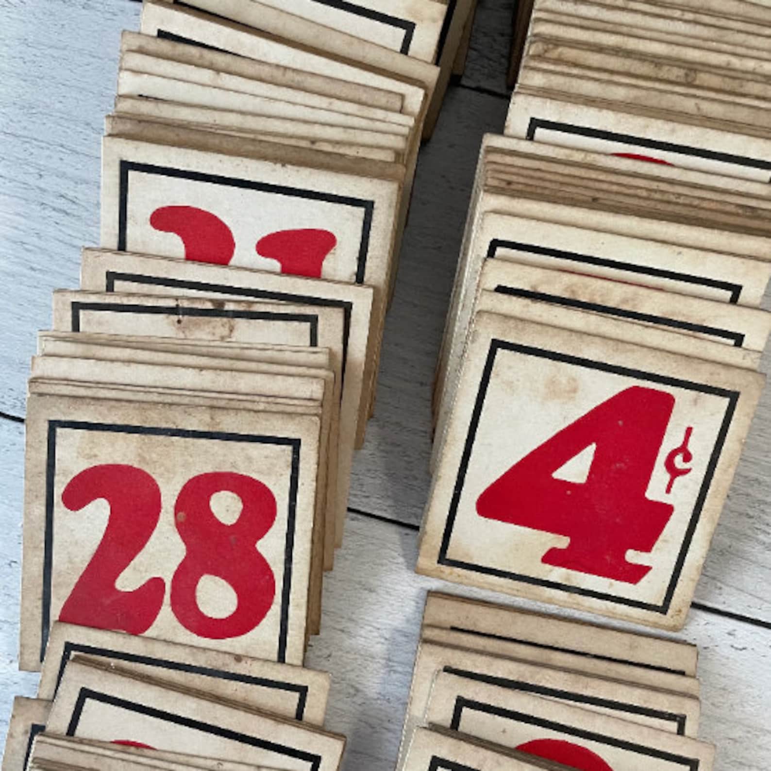 Antique Black and Red Mercantile General Store Price Display Cards ...