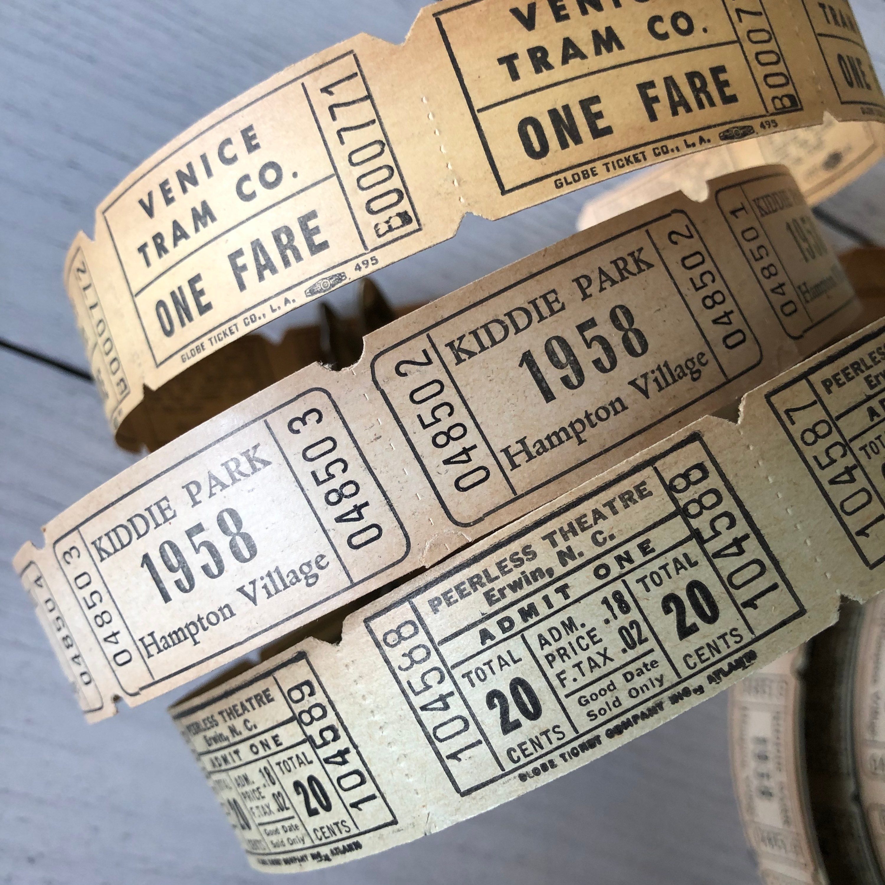 Antique Vintage Tickets Set of 6 Theatre Admit One | Etsy