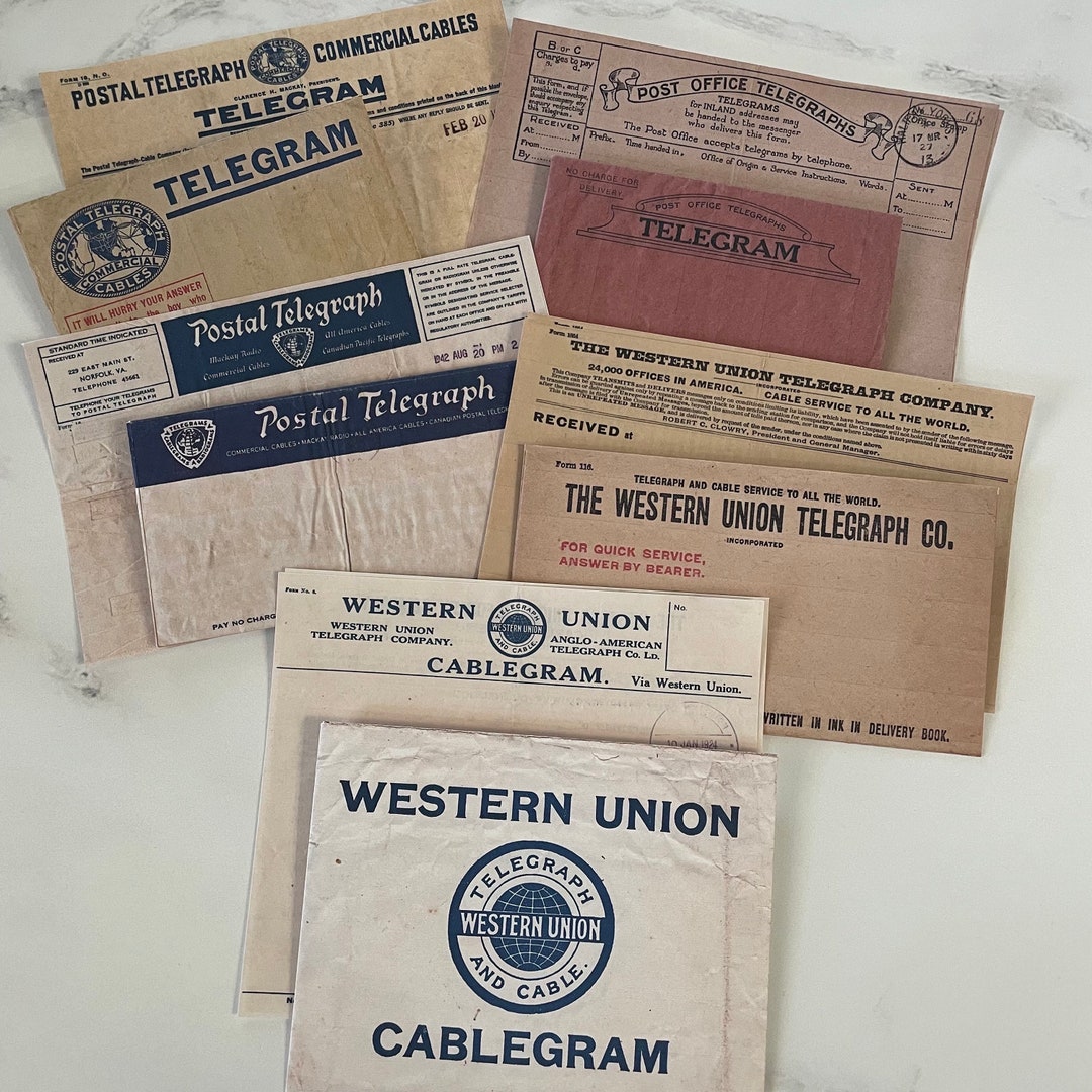 PHC No. 163 Vintage Reproduction Telegrams, Cablegrams or Telegraphs ...