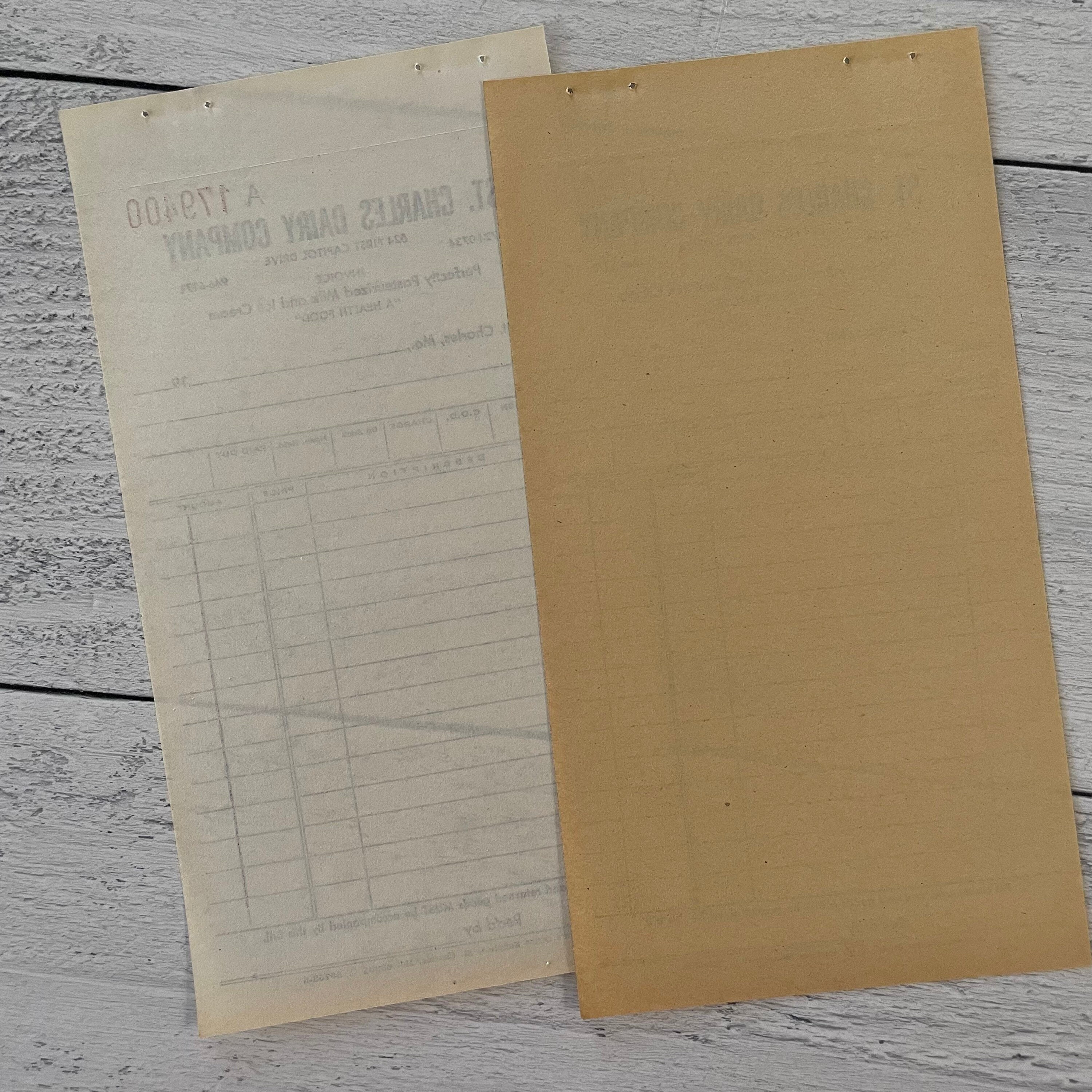 Vintage St. Charles Dairy Company Receipt Duplicates Set of 2 - Etsy