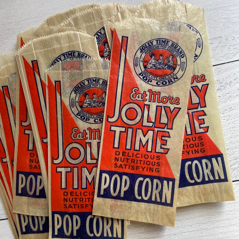Antique 1930s Jolly Time Pop Corn Glassine Bags - Etsy